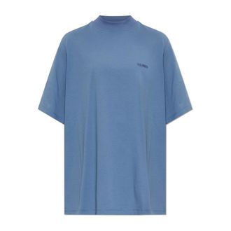 The Attico T-Shirt mit Schulterpolstern - - Tops - Damen - Blau - 2XS