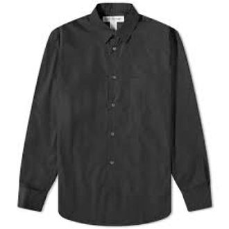 Comme Des Gar&ccedil;ons Schwarzes Langarm-Baumwollhemd mit Tasche - - Blouses & Shirts - Damen - Schwarzk - M