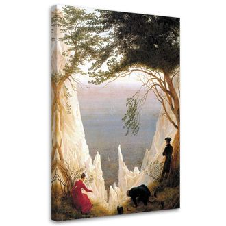 Feeby Wandbilder 20x30 cm Kreidefelsen auf Rügen - C. D. Friedrich 1 tlg Modern Vlies Leinwandbilder Bilder Kunstdruck Wanddeko Design Wohnzimmer Schlafzimm