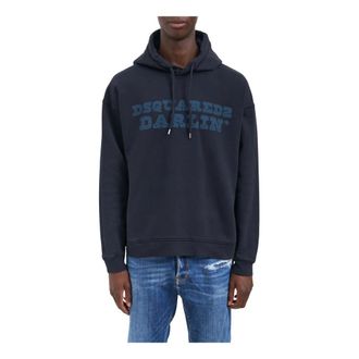Dsquared2 Homme, Sweatshirts et sweats à capuche, Bleu, Taille: L Sweat à capuche