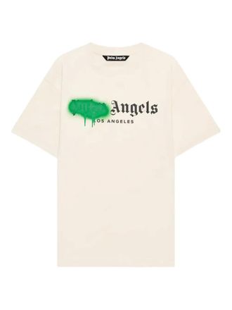 Palm Angels t-shirt Spray City Los Angeles &agrave; logo imprim&eacute; - Tons neutres