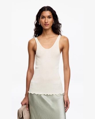 Arket Tanktop Aus Wolle Und Seide -Wei&szlig;