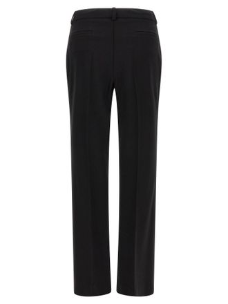 P.A.R.O.S.H. Virgin Wool Straight-Leg Trousers - Black