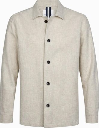 Profuomo Leichtes Overshirt aus Leinen und Baumwolle, Regular Fit in