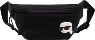Karl Lagerfeld Femme, Sacs, Noir, Taille: ONE Size Sac Banane Enduit
