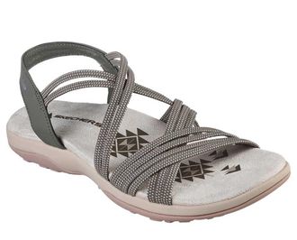 Skechers Damen Sandale Reggae Slim Turn it up Gr&uuml;n, Schuhgr&ouml;&szlig;e:EU 42