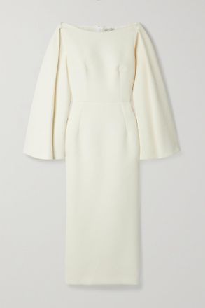 Emilia Wickstead Robe Midi Effet Cape En Cloqu&eacute; Switzy - Ivoire