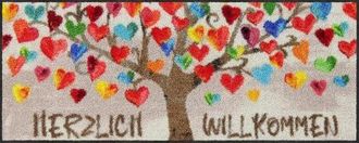 Salonloewe by Efia Parking à chaussures en forme de coeur - 030 x 075 cm - Paillasson pour lextérieur - Pour lintérieur et lextérieur