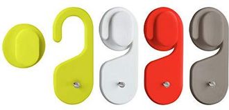 WENKO Shampoo-Fix Sortiert - Shampoo-Flaschen-Halter, Polypropylen, 3.5 x 8 x 1.4 cm, Sortiert