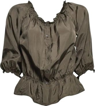 Aspesi Femme, Blouses et Chemises, Vert, Taille: 36 FR Chemise
