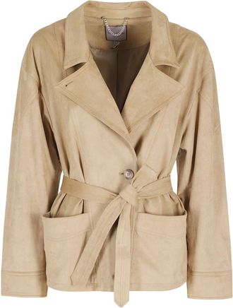 Urban Code Femme, Vestes, Brun, Taille: 40 FR Belted Patch-Pockets Jacket