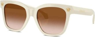 Versace Femme, Accessoires, Blanc, Taille: 55 MM Lunettes de soleil carr&eacute;es