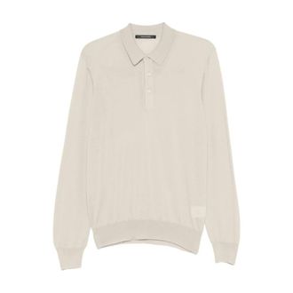 Tagliatore Langarm Poloshirt - - Tops - Herren - Beige - XL