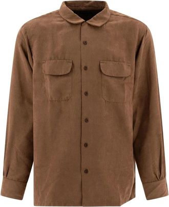 Engineered Garments Homme, Chemises, Brun, Taille: S Camp Collar Button-Up Shirt