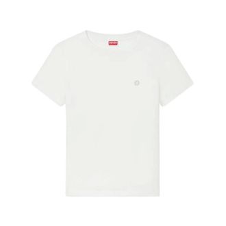 Kenzo Femme, Tops, Blanc, Taille: 40 FR T-shirt Brod&eacute;e Fleur Boke