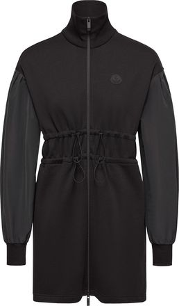 Moncler Moncler Robe Zipp&eacute;e En Molleton De Coton, Femme, Noir, Taille: L