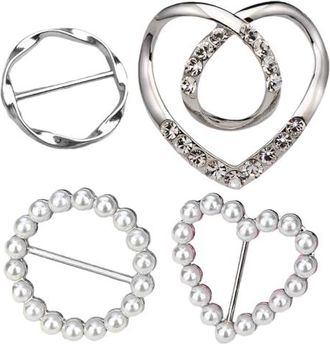 Generic Clips &agrave; boucle tendance - Porte-cravate, accessoire pour v&ecirc;tements pour femmes, boucles en m&eacute;tal &eacute;l&eacute;gantes, fonction de style de tenue, con&ccedil;us pour un