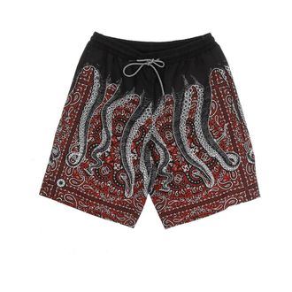 Octopus Schwarze Bandana Boardshorts Badehose - - Swimwear - Herren - Mehrfarbig - M