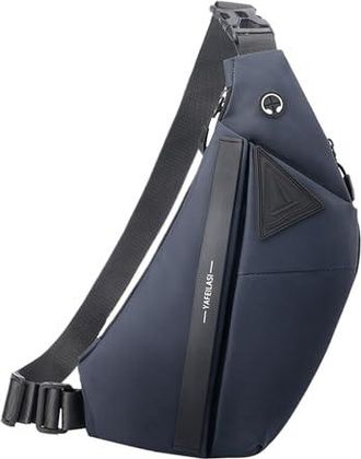 Generico Sac de poitrine pour homme, ce sac &agrave; dos crois&eacute; combine sans probl&egrave;me une touche de pr&eacute;somption et de personnalit&eacute; | Sac de poitrine imperm&eacute;able : sac