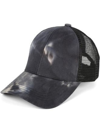 styleBREAKER Cap Ponytail Baseball Cap Batik mit Mesh Einsatz