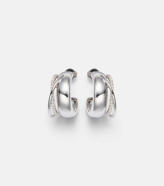 Yvonne Léon Yvonne Léon Boucles doreilles Un Deux Trois Berlingot en or blanc 9 ct et diamants