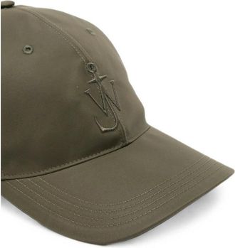 J.W.Anderson AC0459 Embroidered Anchor Logo Baseball Cap - Green