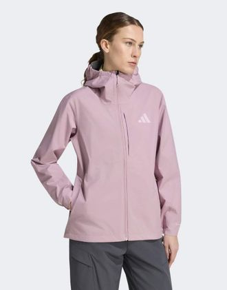 adidas adidas Performance - Terrex Climaproof - 2,5-lagige Regenjacke in Mauve-Lila