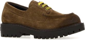 Prada Mens Brown Suede Loafers Sigaro Mocassini