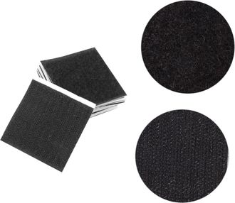 DOITOOL 40 Stück Teiliges Sofa Kissen Klettband rutschfeste Wiederverwendbare Anti rutsch Pads für Sofakissen Teppich und Betttuch Fixierung Schwarz Quadratis