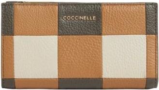 Coccinelle Portefeuille Bouton Cuir Grain&eacute; - Femme - Accessoires - Multicolore - Taille: ONE Size