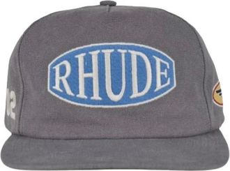 Rhude Homme, Accessoires, Gris, Taille: ONE Size Rally Washed Canvas Hat