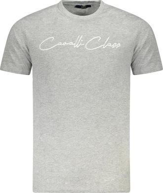 Cavalli Homme, Tops, Gris, Taille: M T-shirt &agrave; Manches Courtes