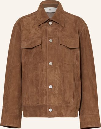 Ami Ami Paris Leder-Overjacket braun