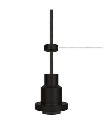 Osram Vintage 1906 PenduLum Pendelleuchte mit E27-Fassung, 2m Textilkabel, Aluminiumgeh&auml;use, Industrial-Design, Schwarz, ohne Leuchtmittel