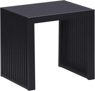 Relaxdays Sitzbank, Bambus, K&uuml;chenbank modern, Umkleidebank Flur, Bad, Schlafzimmer, HBT 43x45x33 cm, Schuhbank, schwarz