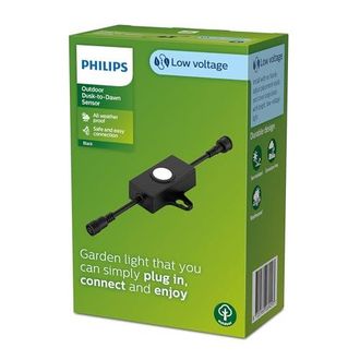 Philips Outdoor Niedervolt Tageslichtsensor und Timer, 24V, schwarz