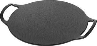 Victoria Victoria Plaque &agrave; Griller en Fonte Naturelle, Induction Po&ecirc;le &agrave; Pizza, 38cm avec Poign&eacute;es, Feu, Barbecue, Four, Comal Pr&eacute;-assaisonn&eacute;e pour Cr&eacute;er Antia