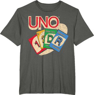 Uno Logo T-Shirt Schwarz, Unisex Erwachsene, Klein, Kurzarm, Klassische Passform, 100% Baumwolle, Spread With Logo Grafik