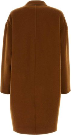 Isabel Marant Brown Exterior: Wool Cashmere Silk Cappotti Coat