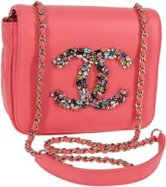 Chanel Pre-owned Cuir sacs-chanel - Femme - Pre-owned - Rose - Taille: ONE Size