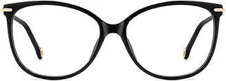 Carolina Herrera CA-1065549 Black Acetate Butterfly Eyeglasses - Black