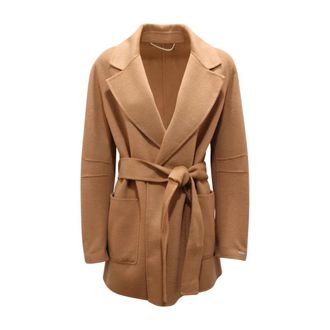 Marella Kurzer Wollmantel im Bligny-Stil - - Jackets - Damen - Beige - L