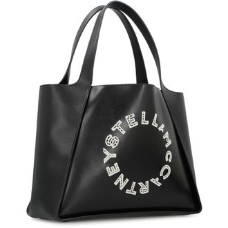 Stella McCartney Logo Tote Bag - - Bags - Damen - Schwarzk - ONE SIZE