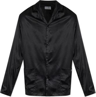 Maison Margiela Homme, V&ecirc;tements de nuit et de d&eacute;tente, Noir, Taille: XS Chemise de lingerie en soie