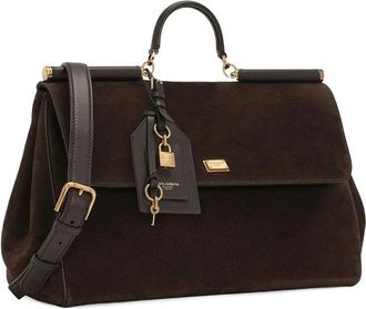 Dolce & Gabbana Calf Suede Tote Bag - Brown