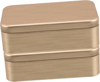 Frcolor 2 St&uuml;ck Metallbox aus Robustem Geb&uuml;rstetem Wei&szlig;blech Tragbare Aufbewahrungsbox f&uuml;r Schmuck Tee und Kleinteile Rechteckige Mini Metalldose Vielseitig E