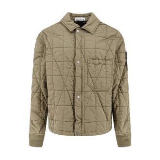Stone Island Homme, Vestes, Vert, Taille: XL Veste Matelass&eacute;e avec Poches Plaqu&eacute;es