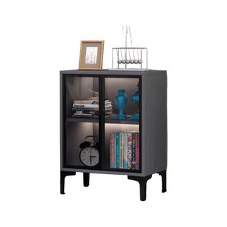 Generic Holzschrank, gro&szlig;es Fassungsverm&ouml;gen, Doppelt&uuml;ren mit Glasstreifen, geeignet for K&uuml;chen und Vorratskammern(Color2)