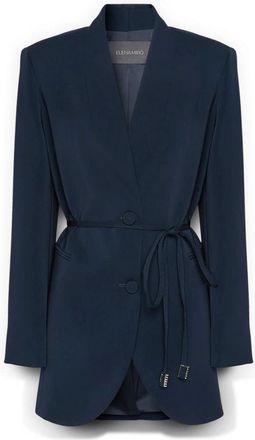 Elena Miro Femme, Vestes, Bleu, Taille: 48 FR Veste ceintur&eacute;e