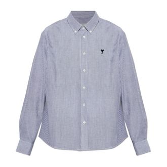 Ami Gestreiftes Hemd - - Blouses & Shirts - Damen - Blau - XS